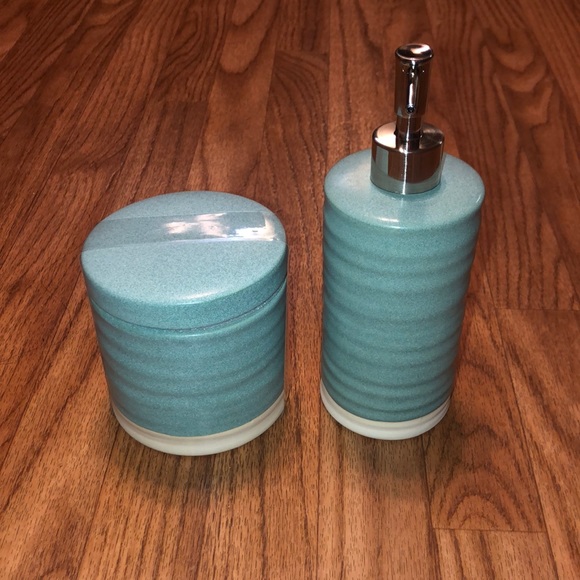 Threshold | Bath | Threshold Soap Dispenser And Canister Set Light Blue ...